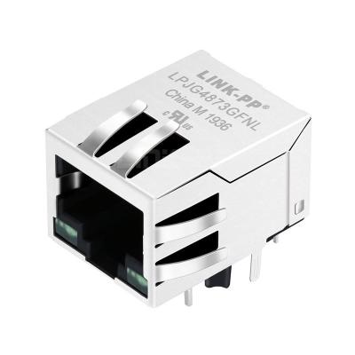 China LPJG4873GFNL 10/100/1000 Base-T con conector Ethernet RJ45 de LED en venta