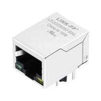 China LPJG0806FBNL 10/100/1000 Base-T Shielded Tab Down RJ45 Socket Module Green/Yellow LED for sale