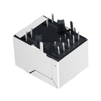 China LPJG0806FBNL 10/100/1000 Base-T Shielded Tab Down RJ45 Socket Module Green/Yellow LED for sale