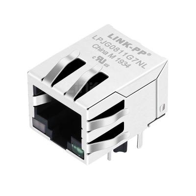 中国 LPJG0811G7NL 10/100/1000 ベース-T 単着口 RJ45 モジュール式ジャック 販売のため