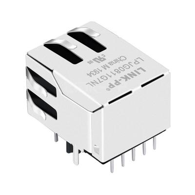 Cina LPJG0811G7NL 10/100/1000 Base-T Single Port RJ45 Jack modulare in vendita