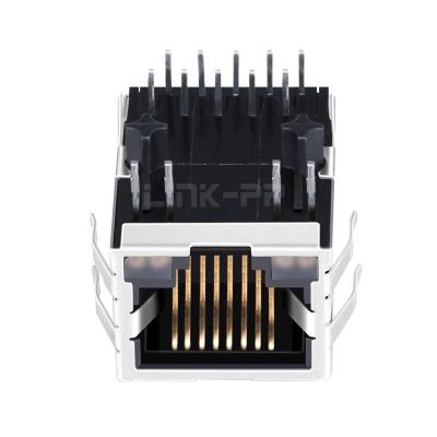 China 10/100/1000 Base-T Right Angle 10 Pin RJ45 Connector for sale