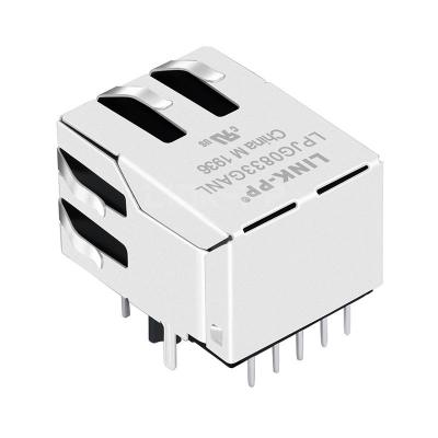 China 10/100/1000 Base-T Shielded 10 Pin RJ45 Connector for sale