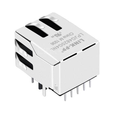 Cina Belfouse SS-6488-NF-A431 Compatibile LINK-PP LPJG4820G4NL 100/1000 Base-T Tab Down Verde e Giallo/Verde e Giallo Led Single Port RJ45 Female PCB Connector in vendita