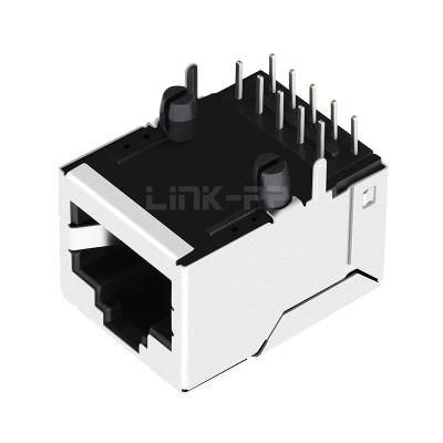 中国 LPJG16528DNL 1000 Base-T タブアップ 無LED 1x1 ポート マグネティック RJ45 トランスフォーマー ジャック 販売のため