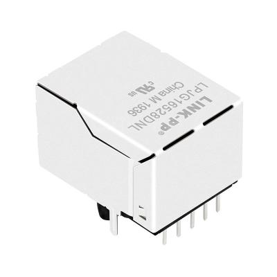 中国 LPJG16528DNL 1000 Base-T タブアップ 無LED 1x1 ポート マグネティック RJ45 トランスフォーマー ジャック 販売のため