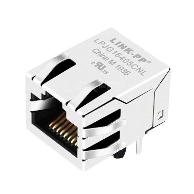 Cina LPJG16405CNL 1000 Base-T Tab Up senza LED 1x1 Port Shielded Connector RJ45 Jack in vendita