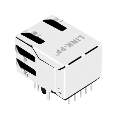 Cina Impulso JXD1-0025NL Compatibile LINK-PP LPJG16459ADNL 100/1000 Base-T Tab Up Giallo/Verde Led Single Port Scudo 8P8C Magnetico RJ45 Connector Prezzo in vendita