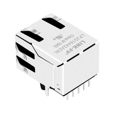 China Impulso JXD1-9025NL Compativel LINK-PP LPJG16442AENL 100/1000 Base-T Tab Up Verde/Amarela Led Single Port Shielded 8P8C RJ45 Ethernet Socket à venda