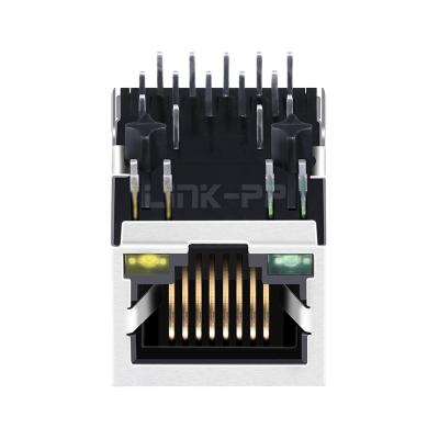 Cina Tyco 5-2337992-8 Compatibile LINK-PP LPJG0926HENL 100/1000 Base-T POE+ RJ45 Magnetics Modular Jack Tab Down Verde/Giallo Led in vendita