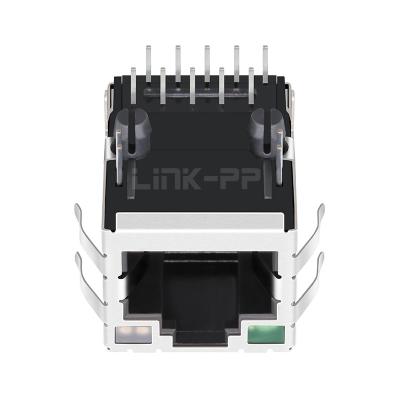 Cina LPJG16302A30NL 1000 Base-T Verde/Verde&Giallo Led Tab Up 10 Pin RJ45 connettore modulare in vendita