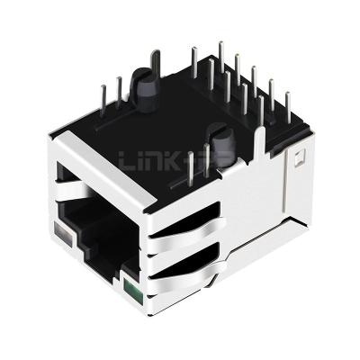Cina LPJG16302A30NL 1000 Base-T Verde/Verde&Giallo Led Tab Up 10 Pin RJ45 connettore modulare in vendita