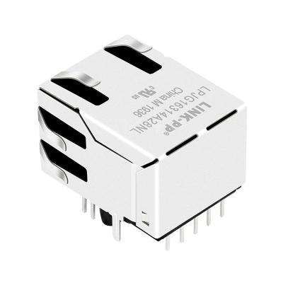 Cina LPJG16314A28NL 100/1000 Base-T Tab Up Modulo di connettore RJ-45 protetto da porta singola LED verde/giallo in vendita