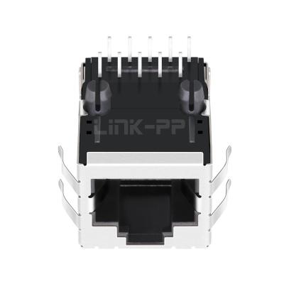 China LPJG16402CNL 100/1000 Base-T Tab Up sem LED 1 Port 10P8C RJ45 Conector com magnéticos à venda