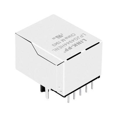 Cina LPJG4944HENL 100/1000 Base-T Tab Down Verde/Giallo Led Single Port Jack RJ-45 connettore in vendita