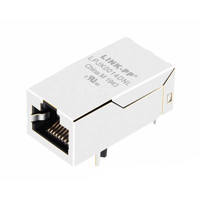 中国 LPJK0014DNL 100/1000 Base-T Tab Up without Led 1x1 ポート イーサネット RJ45 コネクタ 販売のため