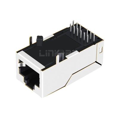 China LPJK0014DNL 100/1000 Base-T Tab Up sem LED 1x1 Port Ethernet RJ45 Conector à venda