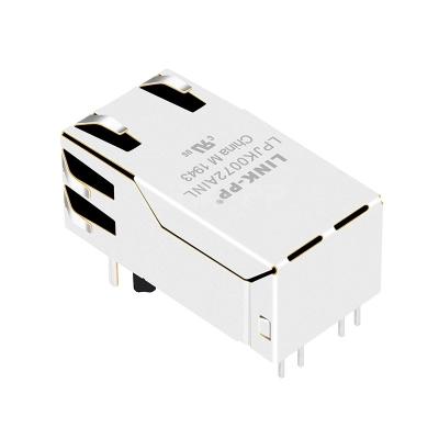 Cina LPJK0072AINL 100/1000 Base-T Tab Up Verde e giallo/verde Led 1x1 Port Ethernet RJ-45Connector in vendita