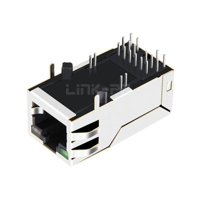Cina LPJK0072AINL 100/1000 Base-T Tab Up Verde e giallo/verde Led 1x1 Port Ethernet RJ-45Connector in vendita