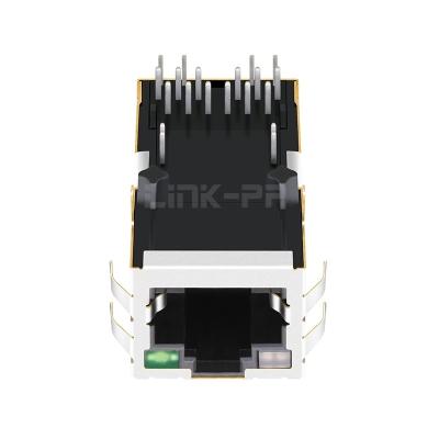 Cina LPJK0072AINL 100/1000 Base-T Tab Up Verde e giallo/verde Led 1x1 Port Ethernet RJ-45Connector in vendita