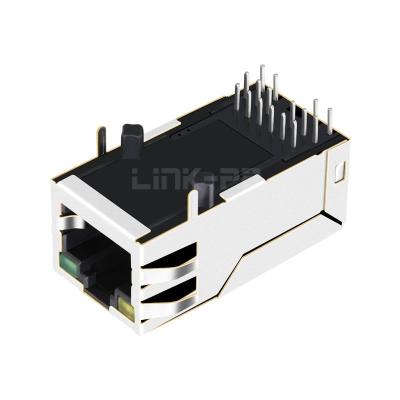 Cina LPJK0036AGNL 100/1000 Base-T Tab Up Giallo/verde Led 1x1 Port RJ45 Modulo Jack in vendita