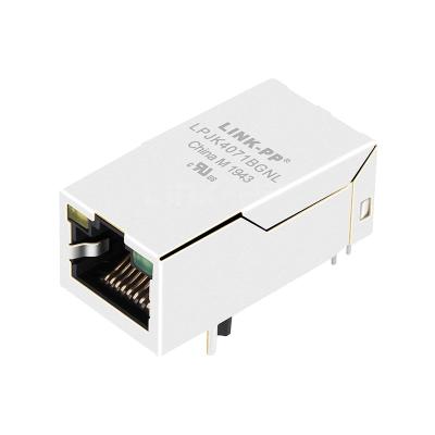 Cina LPJK4071BGNL 100/1000 Base-T Tab Up Giallo/Verde Led 1x1 Port Lunghezza 32.5mm RJ45 connettore in vendita