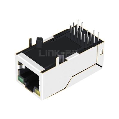 Cina LPJK4071BGNL 100/1000 Base-T Tab Up Giallo/Verde Led 1x1 Port Lunghezza 32.5mm RJ45 connettore in vendita