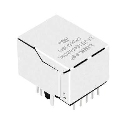 Cina LPJG16459BDNL 100/1000 Base-T Tab UP giallo/verde Led 1 porta RJ45 Jack magnetico in vendita