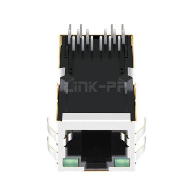 Cina LPJK0071AWNL 100/1000 Base-T Tab Up Verde/Verde Led 1x1 Port RJ45 Socket in vendita