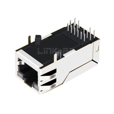 中国 LPJK0071A55NL 1000 Base-T RJ45 マグネットコネクタ 1x1 ポート長さ 32.5mm タブアップ 販売のため