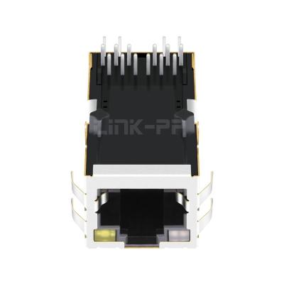 Cina Belfuse 0826-1X1T-M1-F Compatibile LINK-PP LPJK2065AONL 100/1000 Base-T Tab Up Single Port POE RJ45 Magjack Orange&Green/Yellow Led in vendita