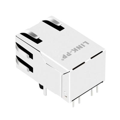 Cina LPJG17420AHNL 1000 Base-T Tab Up Verde/Giallo Led Single Port RJ45 Connector femminile in vendita