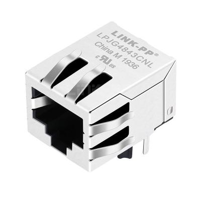 Cina LPJG4843CNL 100/1000 Base-T RJ45 Ethernet MagJack Tab Down senza LED in vendita