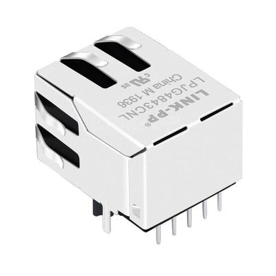 Cina LPJG4843CNL 100/1000 Base-T RJ45 Ethernet MagJack Tab Down senza LED in vendita
