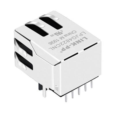 Cina LPJG4822CNL 100/1000 Base-T Tab Down senza LED 1 Port RJ45 Female Connector in vendita