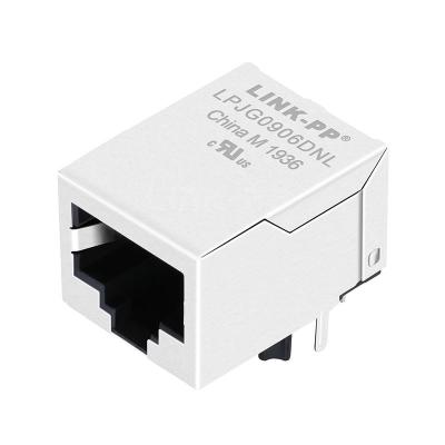 中国 LPJG0906DNL 100/1000 ベース-T タブダウン 無LED 1ポート RJ45 Cat6 コネクタ 販売のため