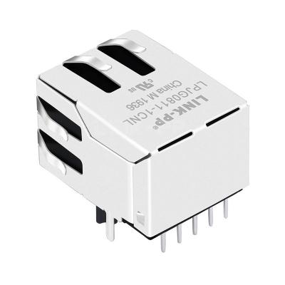 中国 LPJG0811-1CNL 100/1000 ベース-T タブダウン 無LED 1ポート RJ45 ネットワークコネクタ 販売のため