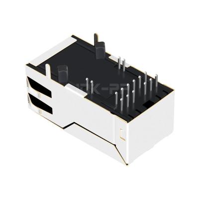 Cina LPJK2064CNL 100/1000 Base-T Tab Up 1x1 Port POE connettore RJ45 integrato senza led in vendita