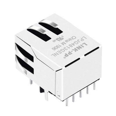 Cina Halo HFJ11-E1G01E-L12RL Compatibile LINK-PP LPJG4813GENL 1000 Base-T Magjack RJ45 Connector Tab Down Verde/Giallo Led in vendita
