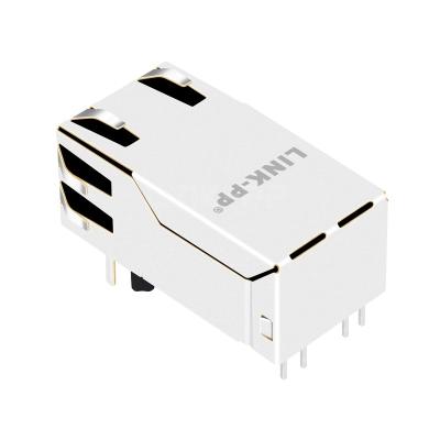 Cina Belfuse 0826-1X1T-KL-F Compatibile LINK-PP 5G Base-T 4PPoE 100W Femminile RJ45 Jack con LED verde e arancione / giallo in vendita