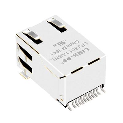 Cina Pulse J3011G21DNL Compatibile LINK-PP LPJ3011ABNL 10/100 Base-T Tab Up Moduli di isolamento SMT Ethernet a LED verde/giallo in vendita