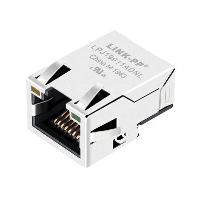 Cina WE 7498011122AR Compatibile LINK-PP LPJ19911ADNL 10/100 Base-T Tab Up Giallo/Verde Led STM rj45 connettore con magneti in vendita