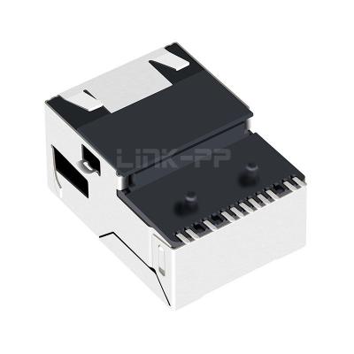 Cina WE 7498011122 Compatibile LINK-PP LPJ19911ADNL 10/100 Base-T Tab Up Giallo/Verde LED SMT RJ45 FastJack in vendita