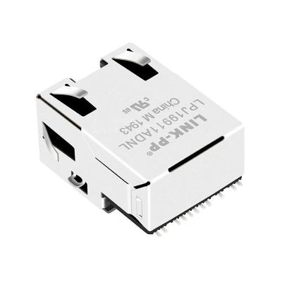 Cina WE 7498011122 Compatibile LINK-PP LPJ19911ADNL 10/100 Base-T Tab Up Giallo/Verde LED SMT RJ45 FastJack in vendita