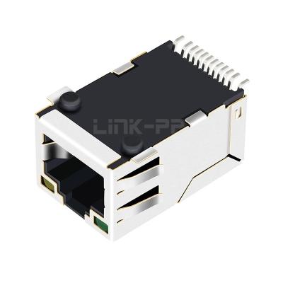 Cina Pulse J3006G21D Compatibile LINK-PP LPJ3094ABNL 10/100 Base-T Tab Up Verde/Giallo Led SMD Jack magnetici integrati in vendita