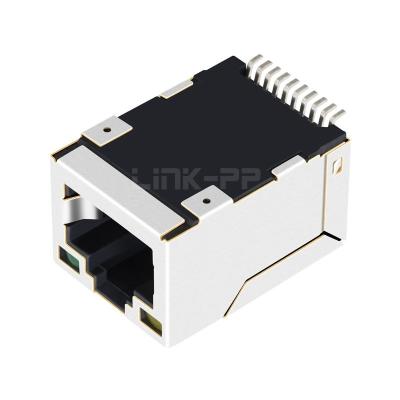 Cina Entrambe le mani GE5T3013-LC Compatibile LINK-PP LPJ19201BGNL 10/100 Base-T SMD Side Entry Pcb RJ45 Jack Tab Up Giallo/Verde Led in vendita