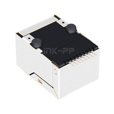 Cina Impulso JX0C-0005NL Compatibile LINK-PP LPJ19511DNL 10/100 Base-T senza LED Tab Down SMT Shielded Connector RJ45 in vendita