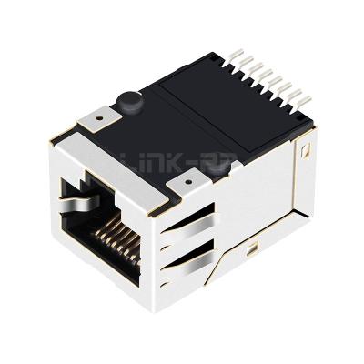 中国 パルスJ0C-0006T コンパティブル LINK-PP LPJ19111CNL 10/100 ベースT LEDタブなし SMD RJ45ソケットPCBマウント 販売のため