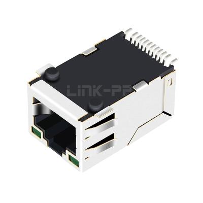 Cina Pulse J3018G21KNL Compatibile LINK-PP LPJ19318ACNL 10/100 Base-T Tab Up Verde/Verde LED SMT RJ45 Ethernet Connector in vendita