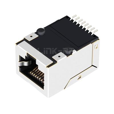 Cina LPJ19511DNL 10/100 Base-T senza LED Tab Down Shielded SMT RJ45 Connector in vendita
